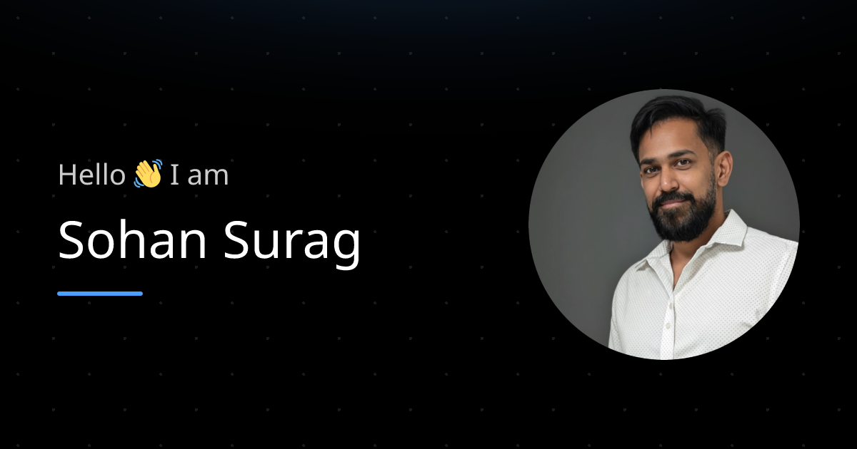 Sohan Surag - Product Designer